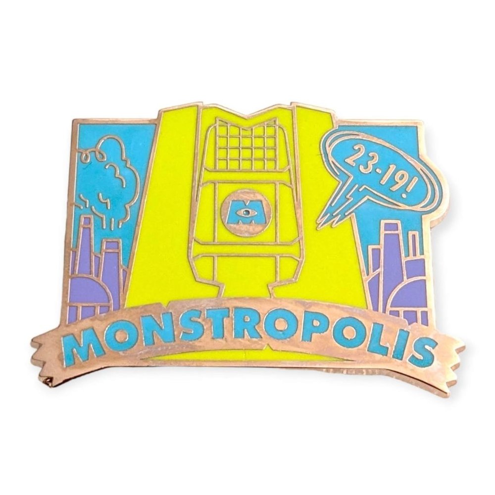 Monsters Inc. Disney D23 Pin: Monstropolis - Gem
